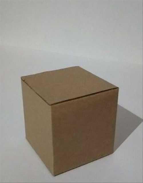 Картонная коробка крафт 7х7х7см