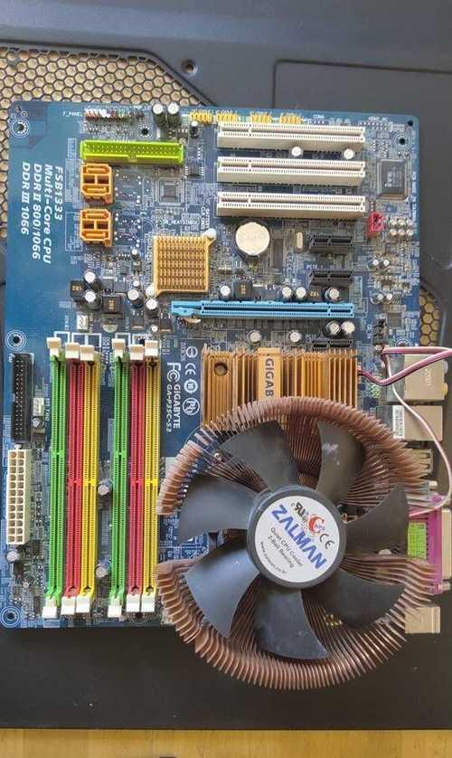 Комплект Cpu Q6600 + MB GA-P35C-S3 + охлаждение