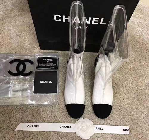 Chanel сапоги прозрачные
