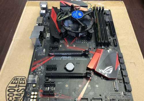 Asus Strix B250H Gaming+Intel G3930+4gb озу