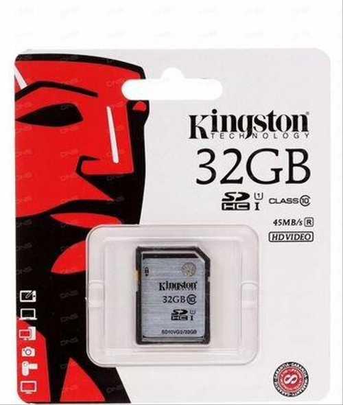 Новая Карта памяти Kingston sdhc 32 гб/32GB)