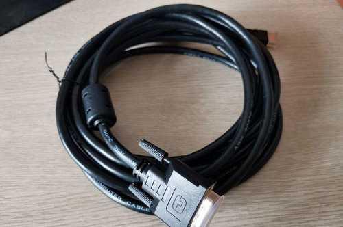 Кабель DVI-D - hdmi 5m