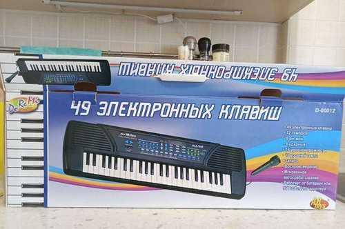 Детский синтезатор с микрофоном
