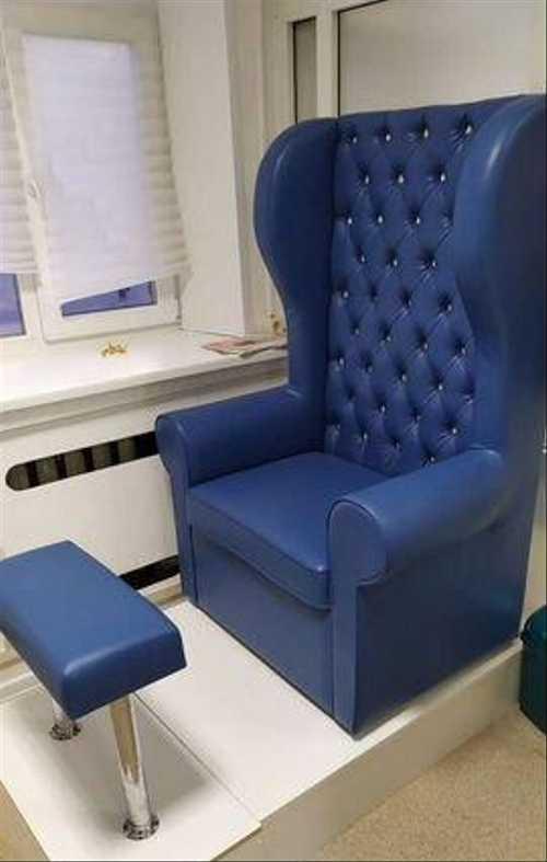 Кожанное кресло трон (педикюрное кресло)