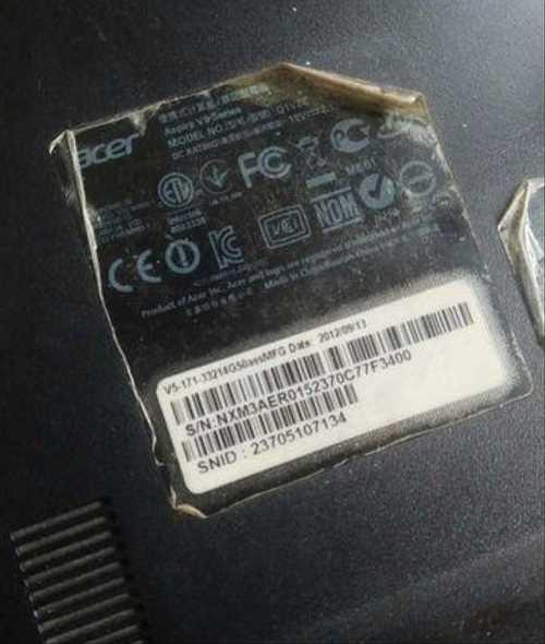 Ноутбук Acer V5-171 i3-3217u на запчасти