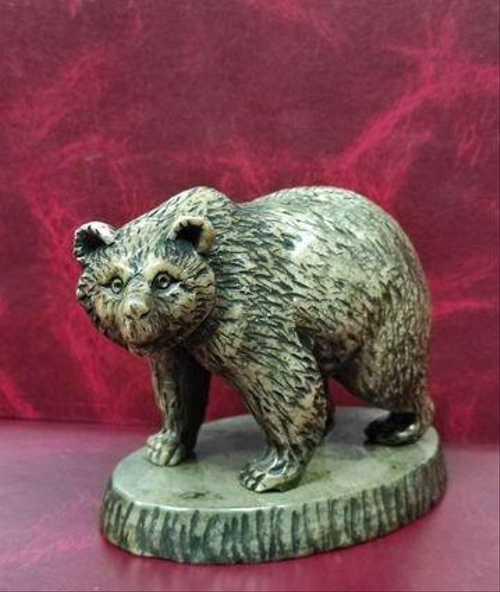 Статуэтка "Медведь", камень- кальцит