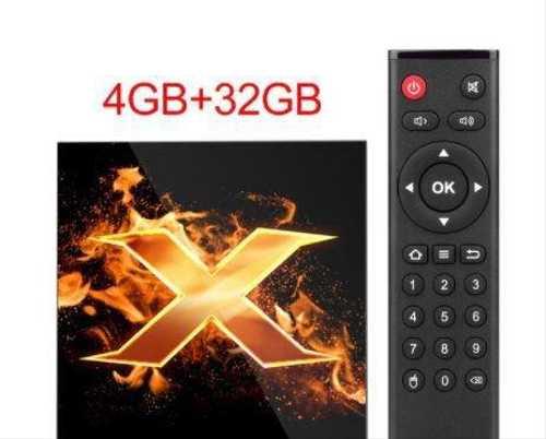 Тв приставка Android Smart TV box Vontar X1 4/32Гб