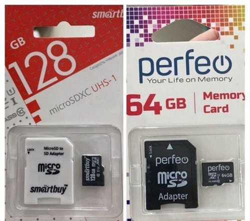 Карта памяти micro sd32, 64,128