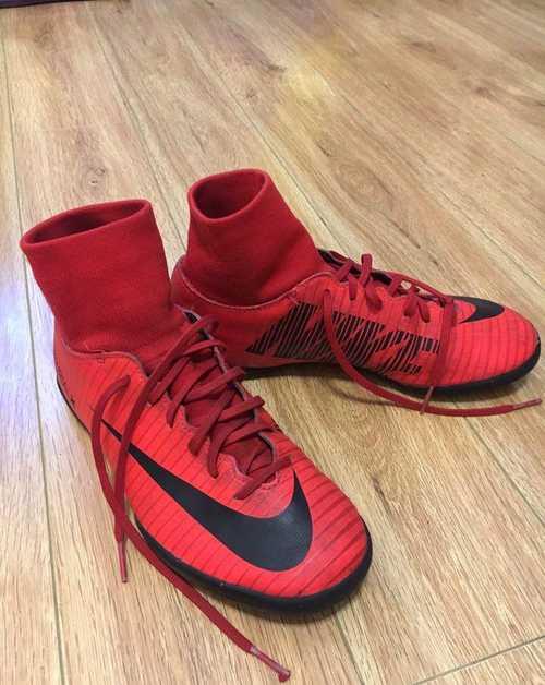 Бутсы футзалки р.35 с носком Nike mercurial