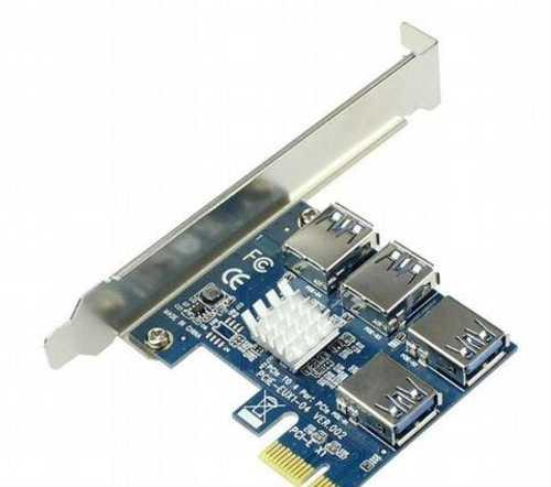 Разветвитель Райзер 1 PCI-E - 4xUSB (Riser)