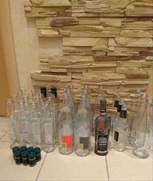 Бутылки стеклянные разные