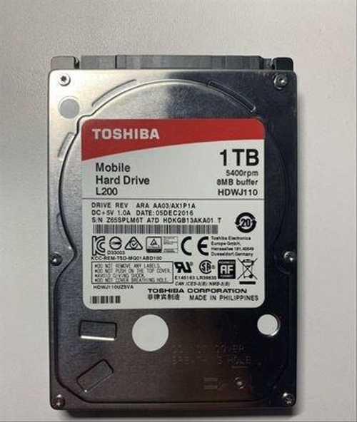 1 тб жесткий диск toshiba l200 slim обзор