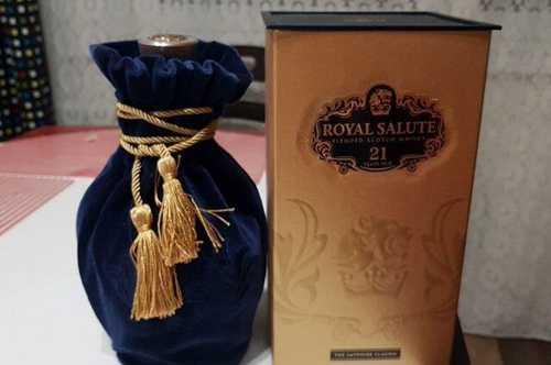 Коробка, пустая бутылка от Chivas Royal Salute 21