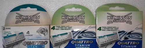 Wilkinson-Schick Quattro Titanium кассеты 2,4,8 шт