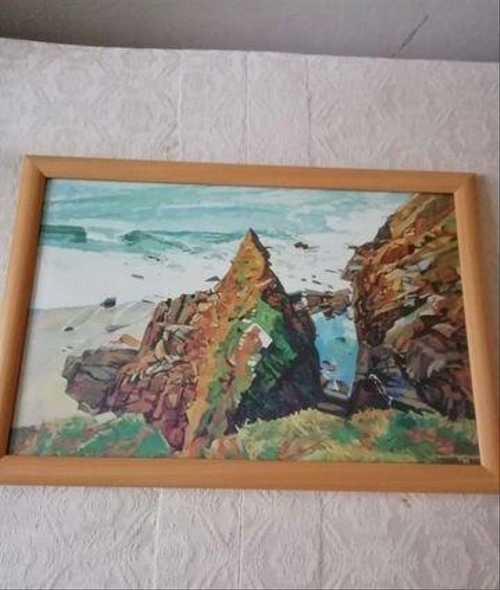 Картина "Скалы и море"