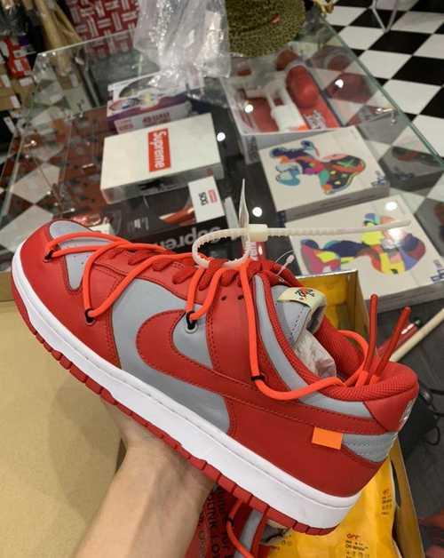 Nike x Off white Dunk Low University Red unlv By V