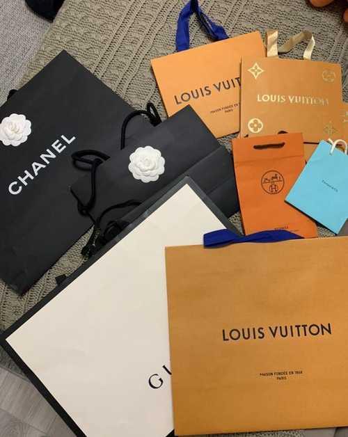 Фирменные пакеты Chanel, Louis Vuitton, Tiffany&Co