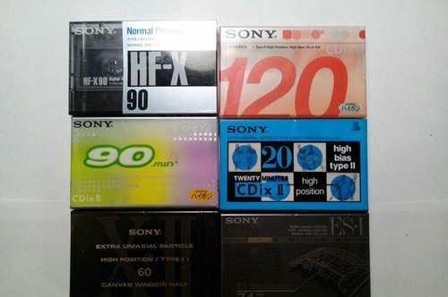 Аудиокассеты новые запечатанные Sony, Maxell