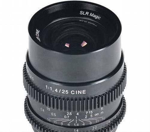 SLR Magic Cine 75mm 25mm f/1.4 Sony-E A7, A7s FE