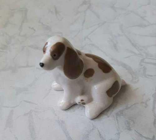 Фарфоровая статуэтка собаки "Спаниель" лфз