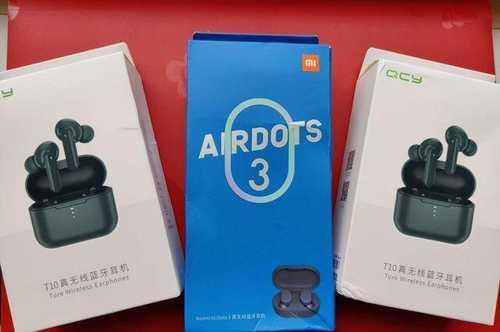 Наушники Xiaomi Redmi AirDots 3 & QCY T10 green