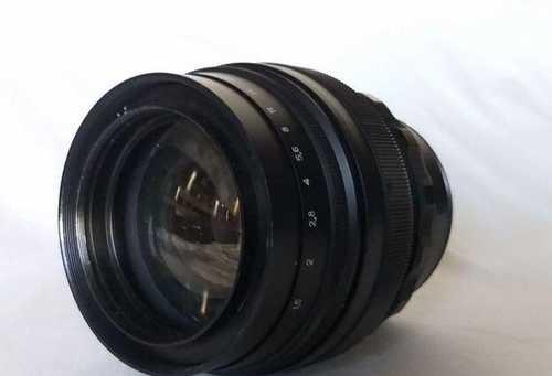 Объектив Гелиос 40-2 85/1.5 М42+переходник Nikon