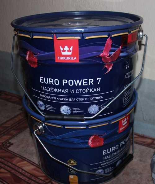 Tikkurila euro power 7 9. Tikkurila Euro Power 7 9л. Тиккурила евро Пауэр 7 9 литров. Краска Тиккурила евро 7 9л. Лакокрасочные Тиккурила евро 7.