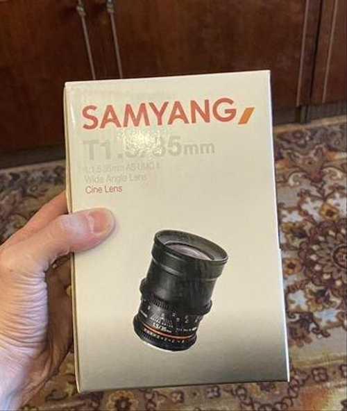Объектив Samyang 35mm T1.5 ED AS UMC vdslr EF