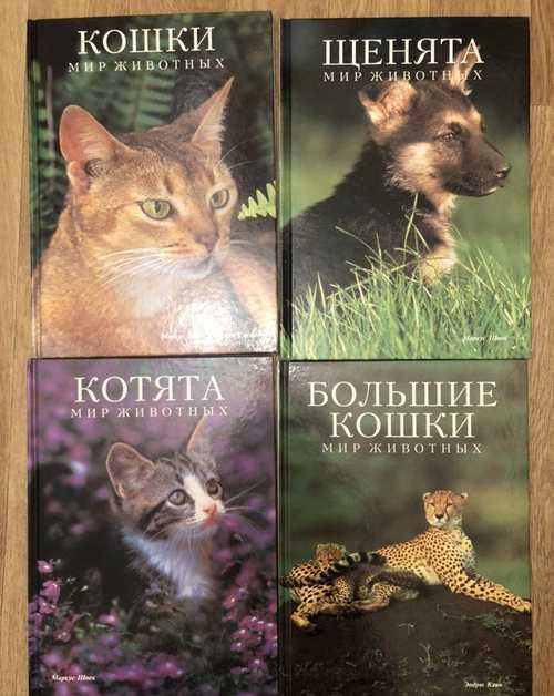 Книги фотоальбомы мир животных щенята, кошки, котя