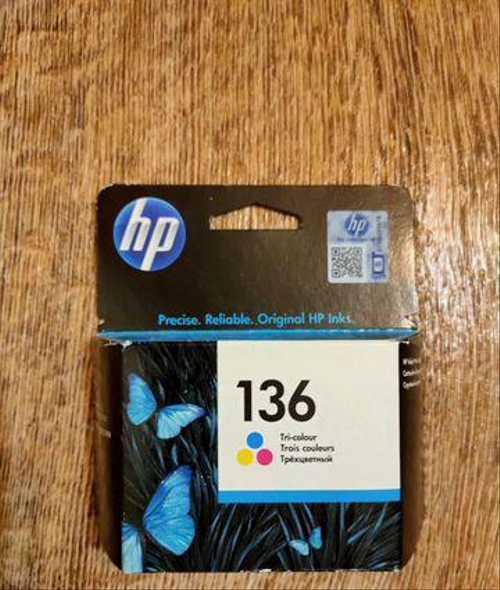 Оригинальный цветной картридж hp 136