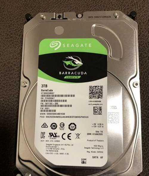 Жесткий диск Seagate BarraCuda 3TB ST3000DM007