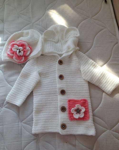 Вязаный кардиган и Шапочка