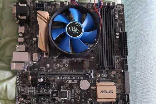 Материнская плата asus h170m plus + процессор inte