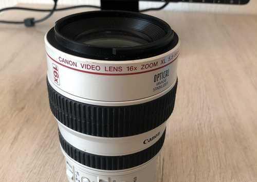 Объектив Canon video lens 16x zoom xl 5.5-88 mm