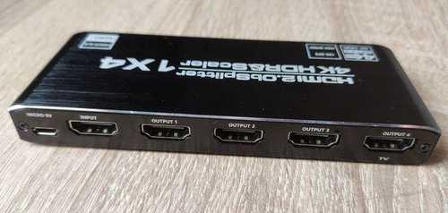 Сплиттер hdmi 1x4 4K/60