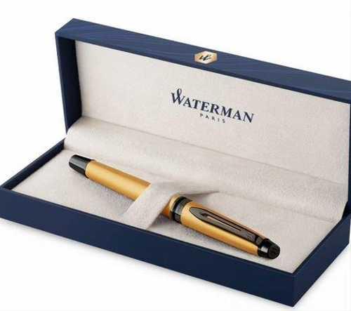 Ручка- роллер WatermanExpert GoldF BLK в подарочно