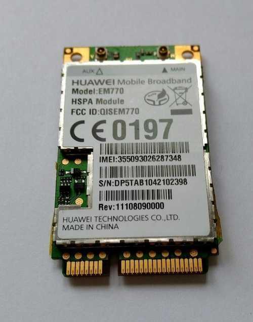3G модем Huawei EM770 (Mini PCI Express Car)