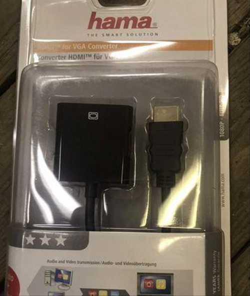 Адаптер Hama H-54569 hdmi-VGA 0,1m