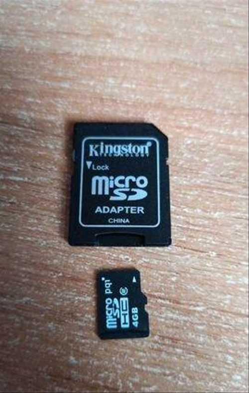 Micro sd adapter Kingston + 4gb micro sd