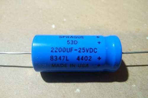 Конденсатор Sprague 25v для реплики Apple 1