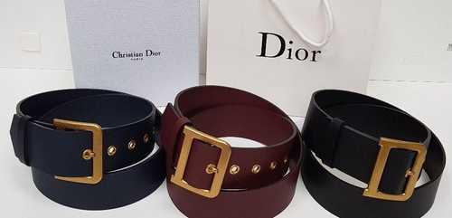 Ремень Diorquake Christian Dior Бордовый Кристиан