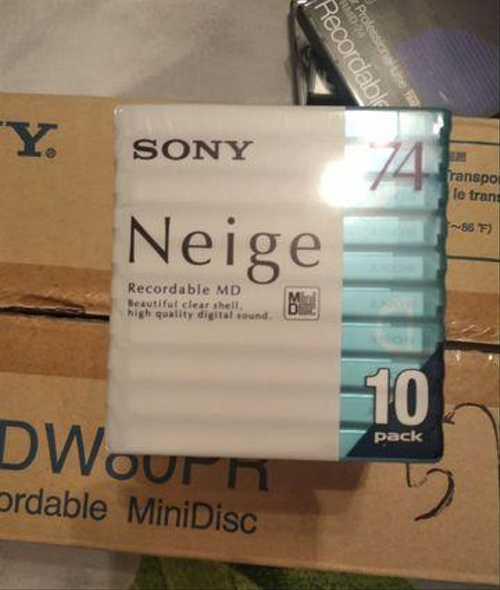 MD sony Neige 74 min 10 pack минидиски новые