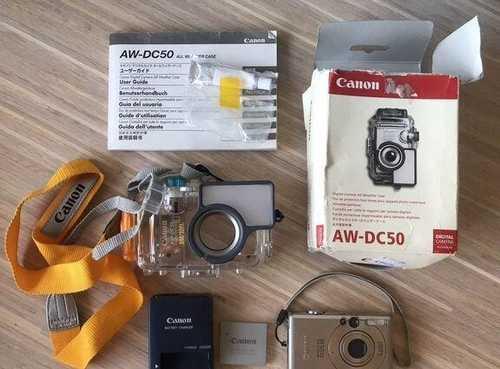 Аквабокс Canon AW-DC50 с фотоаппаратом и зарядкой