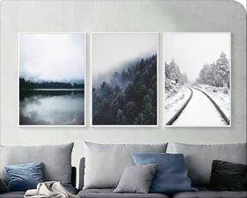 Картины Икеа IKEA Туманный лес