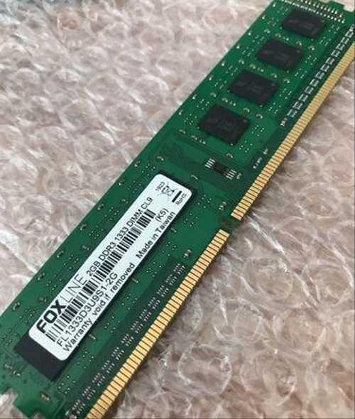 Планка памяти Fox Line 2GB DDR3 1333 dimm CL9 FL13