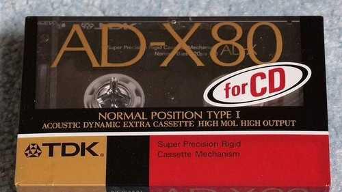 Аудиокассета TDK AD-X 80 релиз-1989 (Japan)