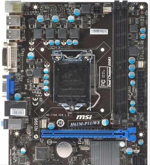 Msi h61m p31 w8 схема подключения