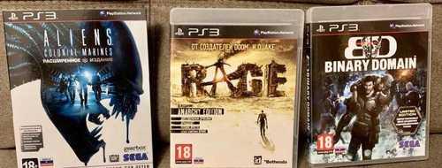 Игры PS3 aliens, rage, binary domain