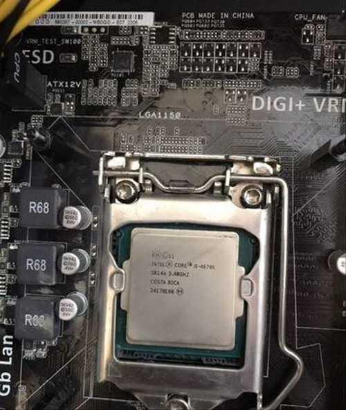 Процессор i5 4670k + материнка H81 asus,8Gb
