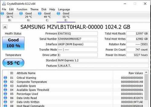 SSD Samsung PM981(mzvlb1T0halr) 1TB